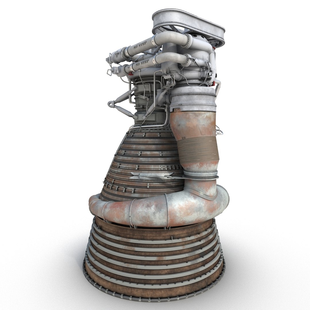 Rocket Engine F-1 1 3d Model