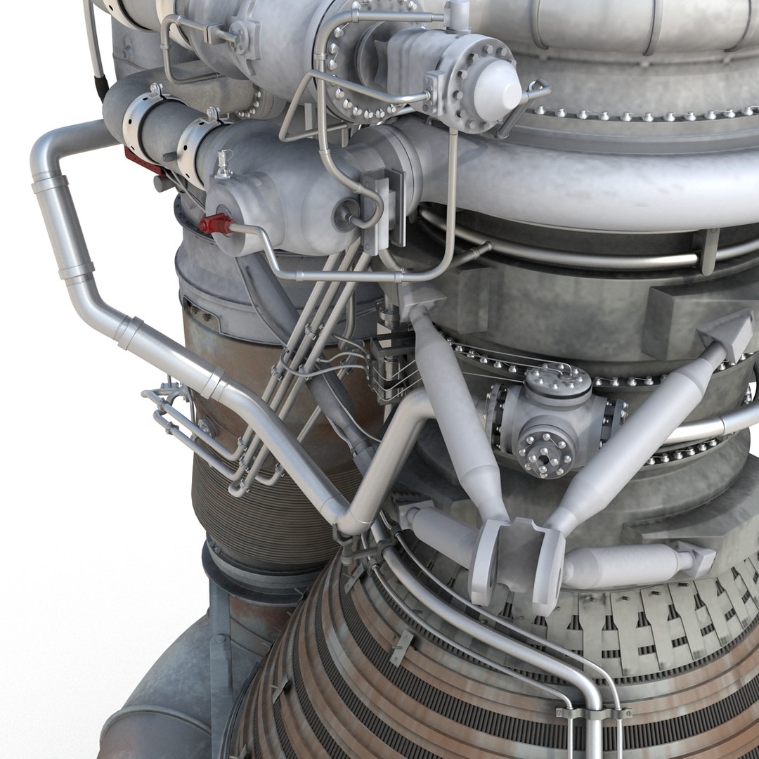 Rocket Engine F-1 1 3d Model