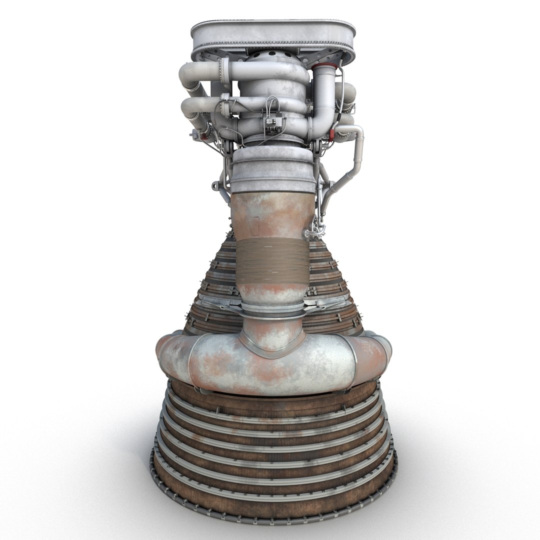 Rocket Engine F-1 1 3d Model