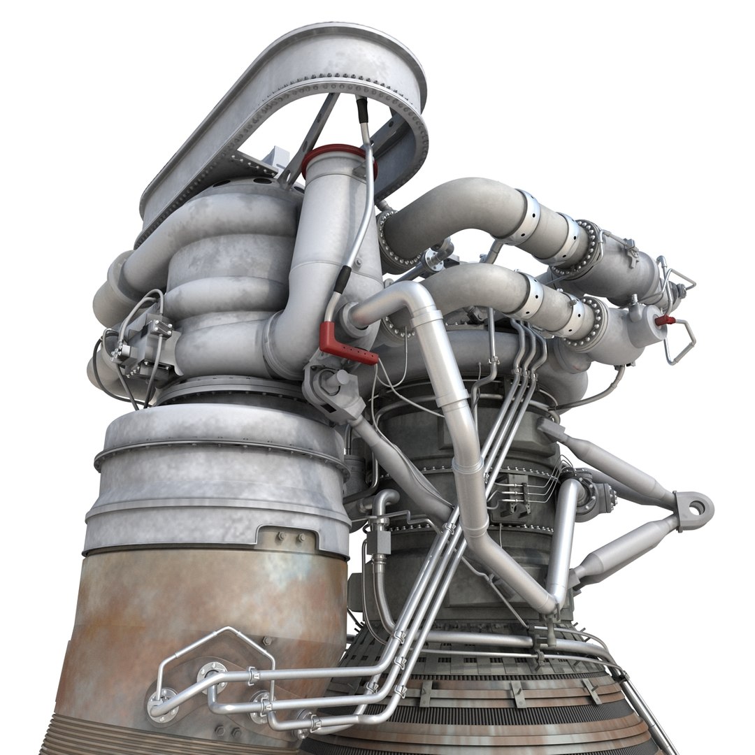 Rocket Engine F-1 1 3d Model