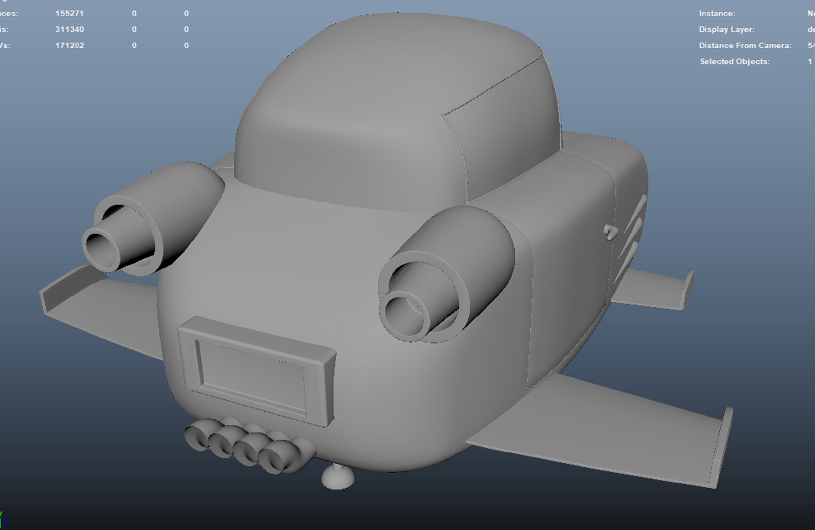 3D Retro Style Futuristic Car Model - TurboSquid 2034858