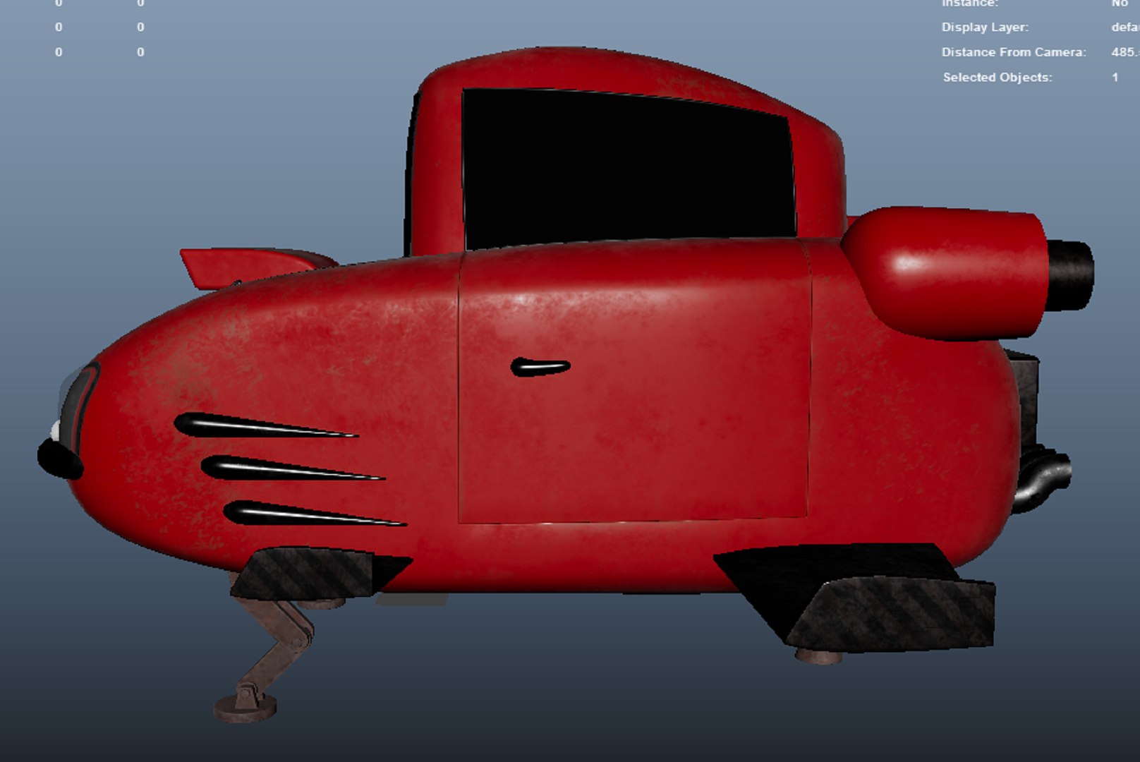 3D Retro Style Futuristic Car Model - TurboSquid 2034858