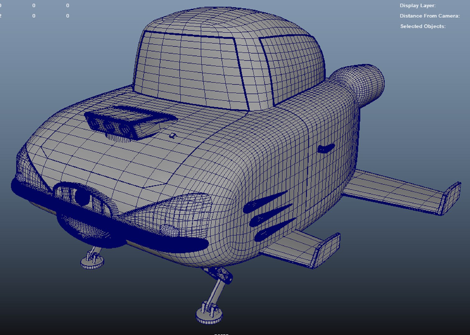 3D Retro Style Futuristic Car Model - TurboSquid 2034858