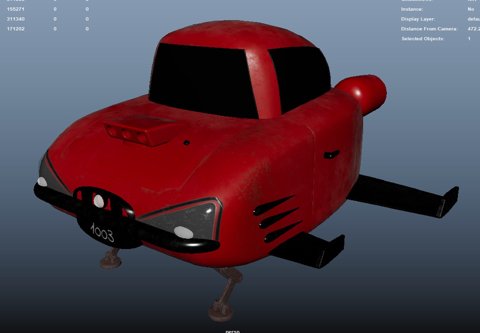 3D Retro Style Futuristic Car Model - TurboSquid 2034858