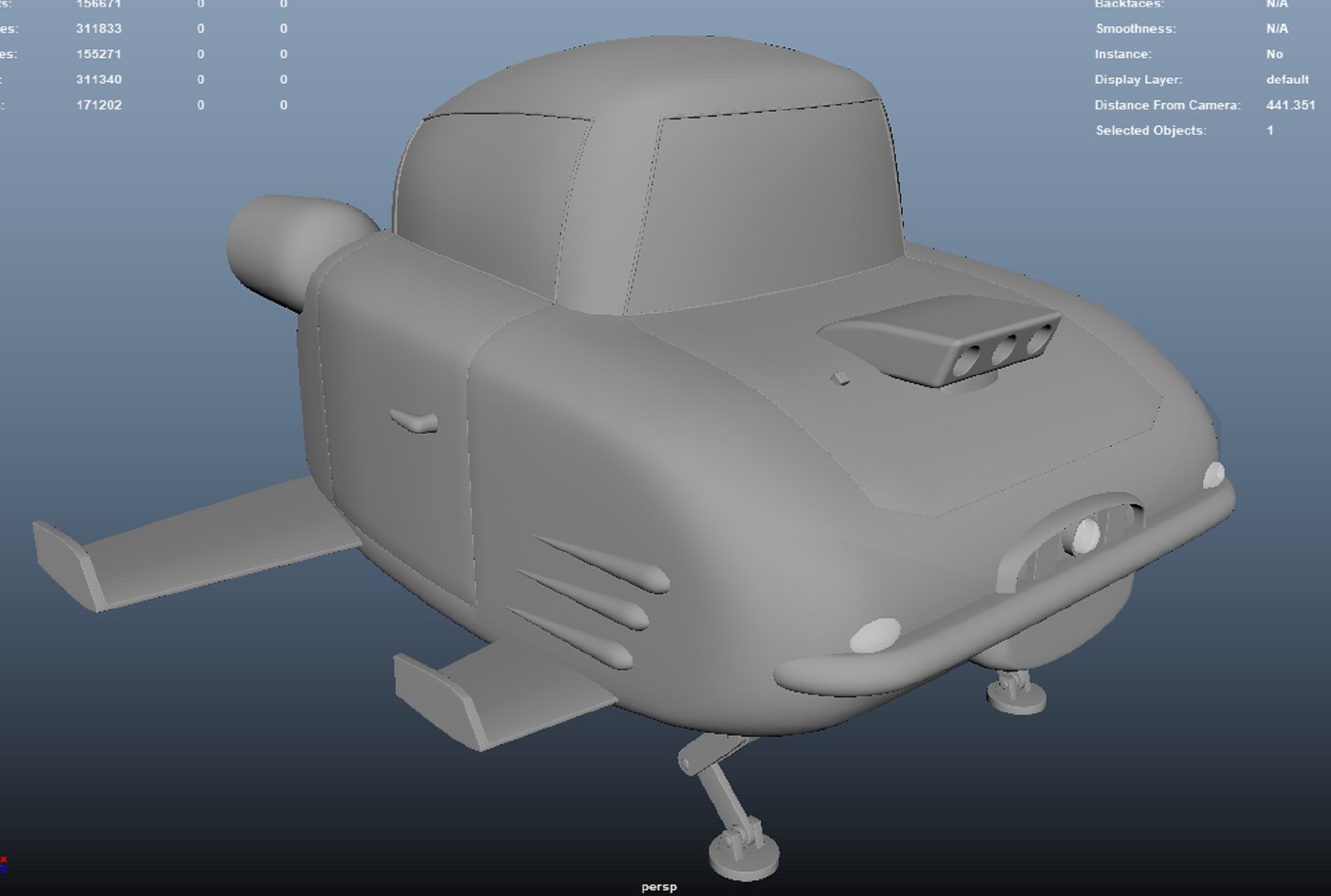 3D Retro Style Futuristic Car Model - TurboSquid 2034858