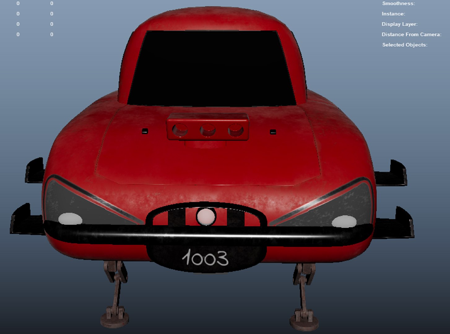3D Retro Style Futuristic Car Model - TurboSquid 2034858