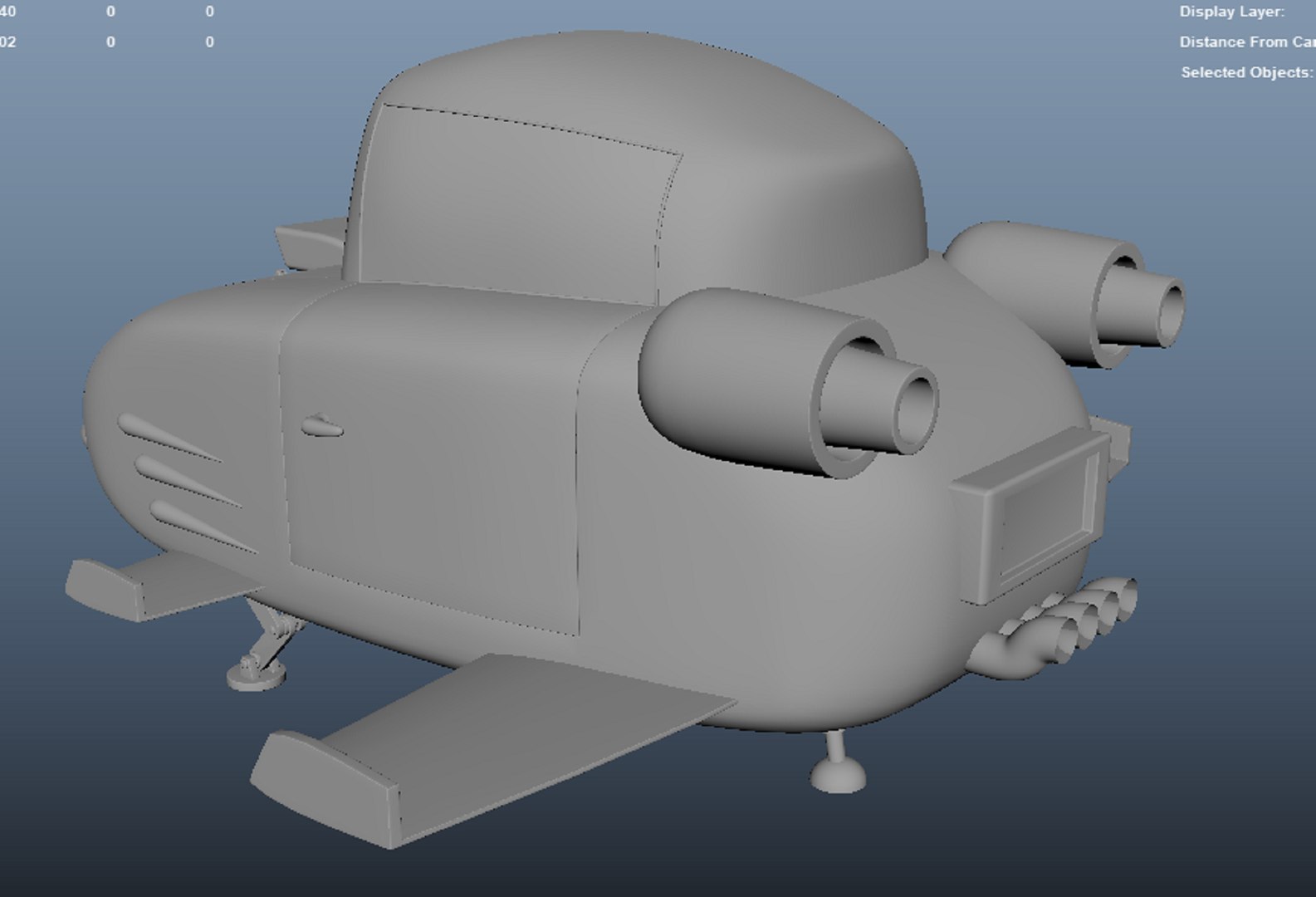 3D Retro Style Futuristic Car Model - TurboSquid 2034858