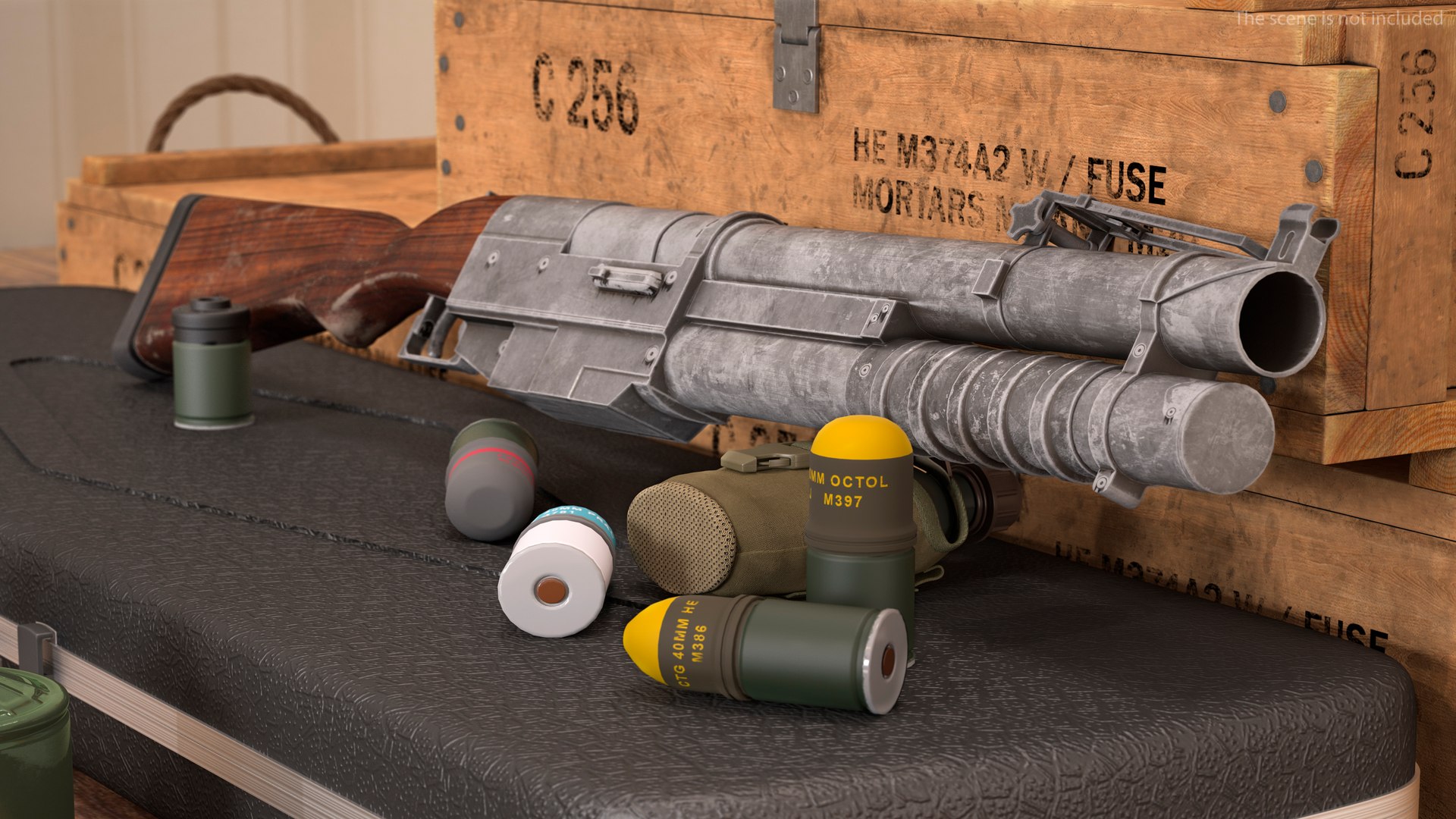 China Lake Grenade Launcher Game Weapon 3D - TurboSquid 2137562