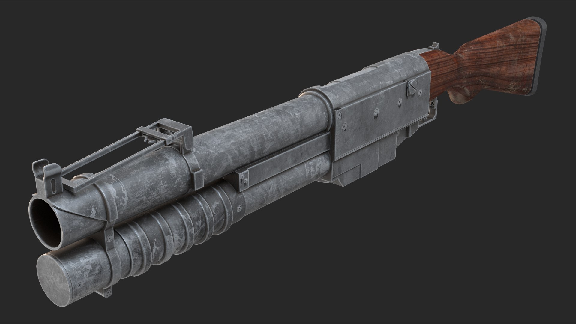 China Lake Grenade Launcher Game Weapon 3D - TurboSquid 2137562