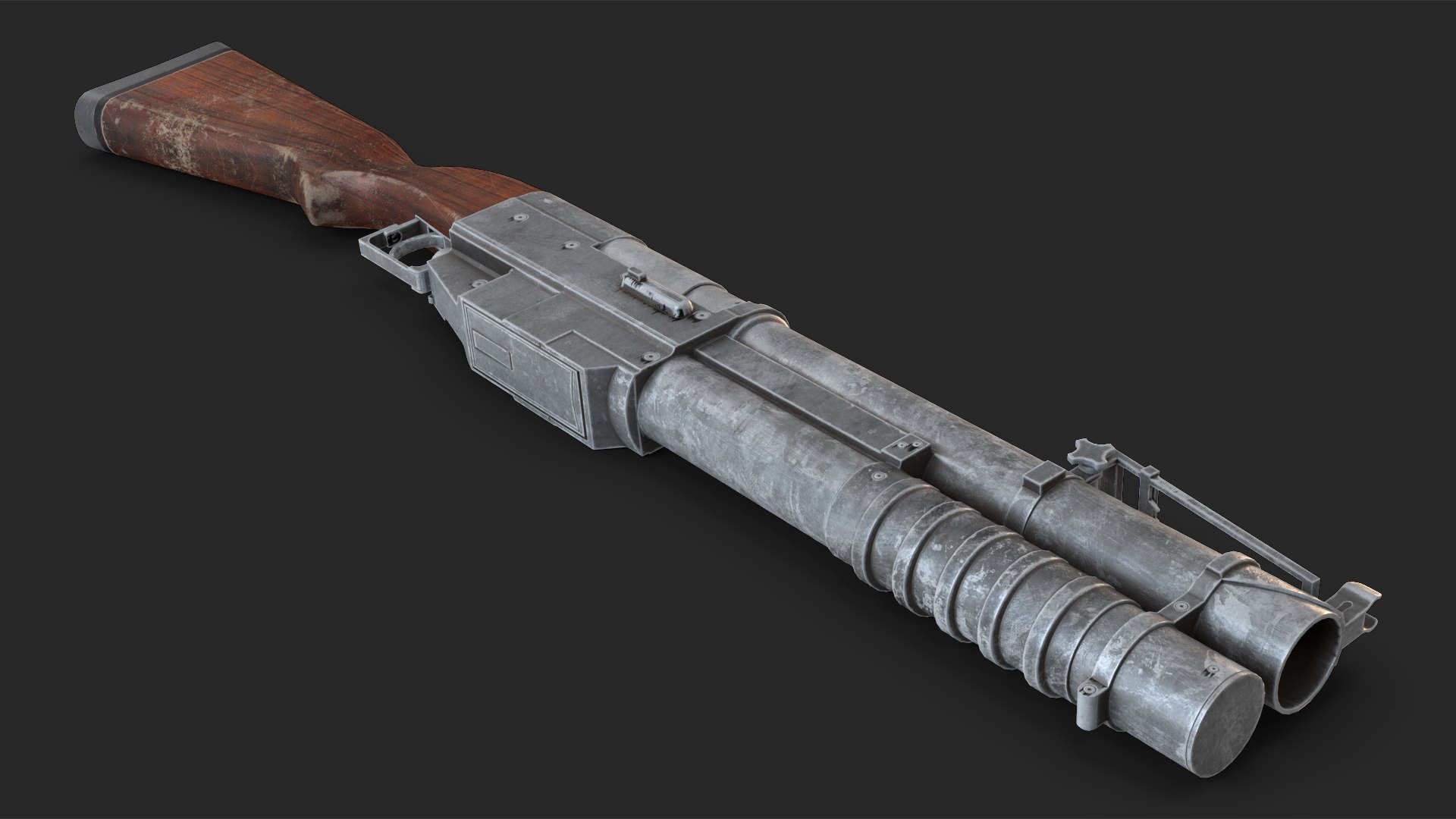 China Lake Grenade Launcher Game Weapon 3D - TurboSquid 2137562