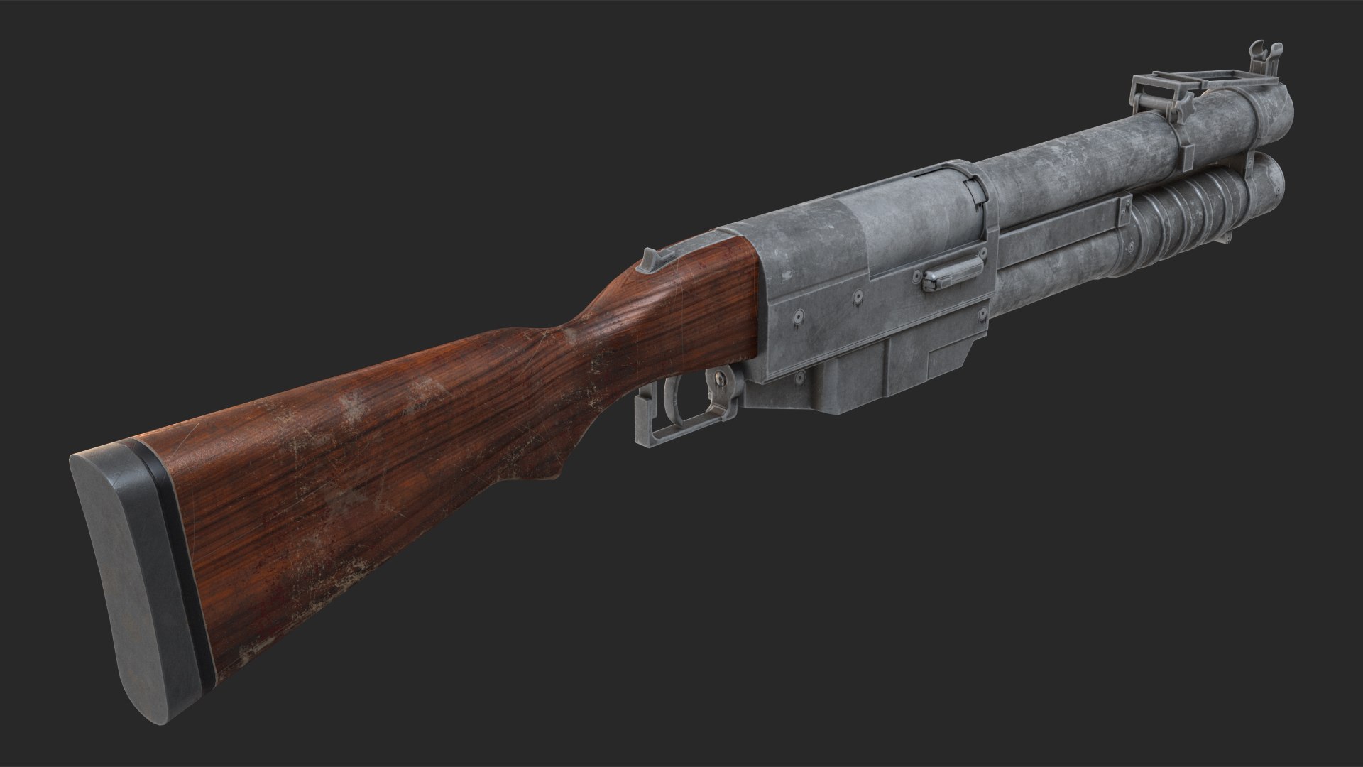 China Lake Grenade Launcher Game Weapon 3D - TurboSquid 2137562
