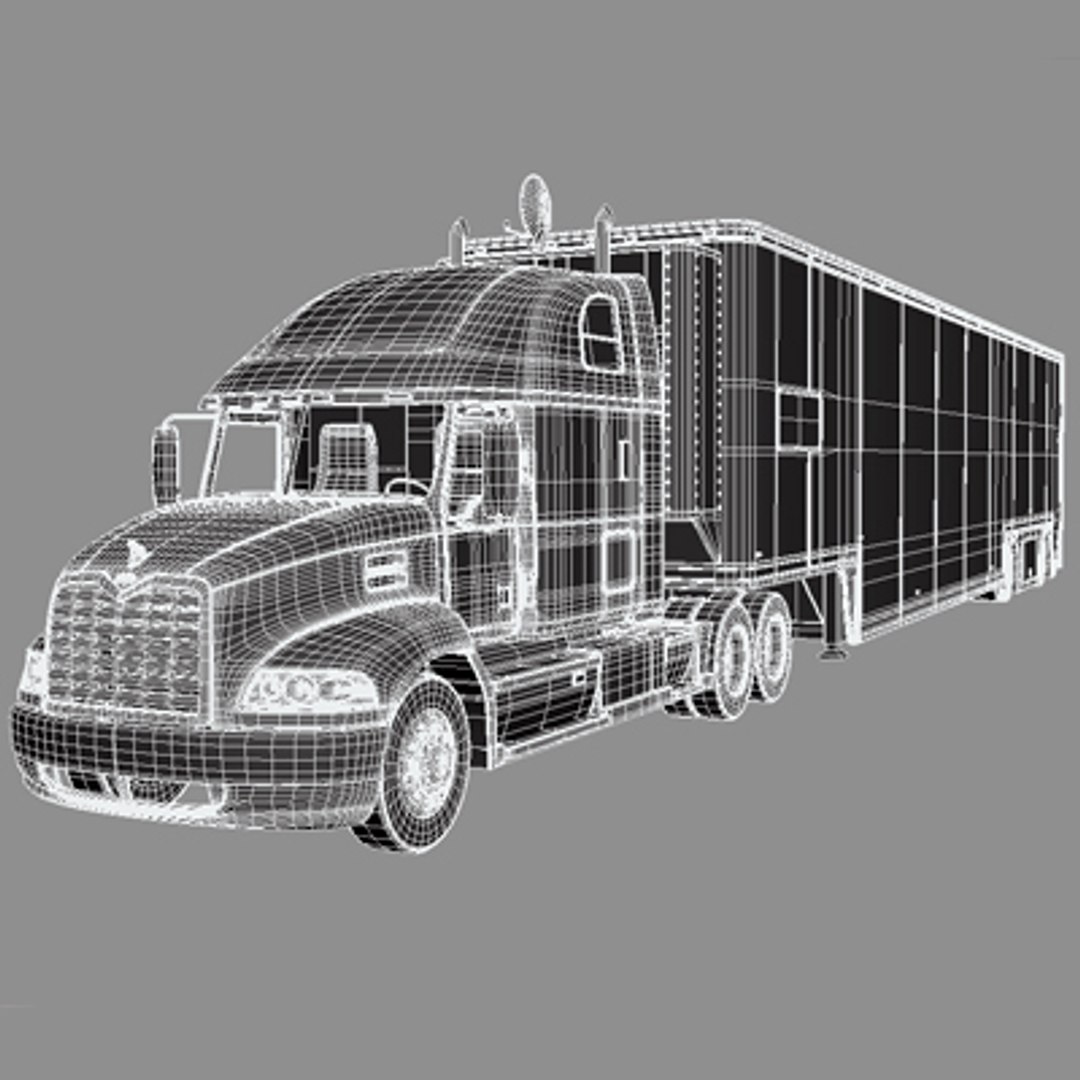 race car transporter 3d model