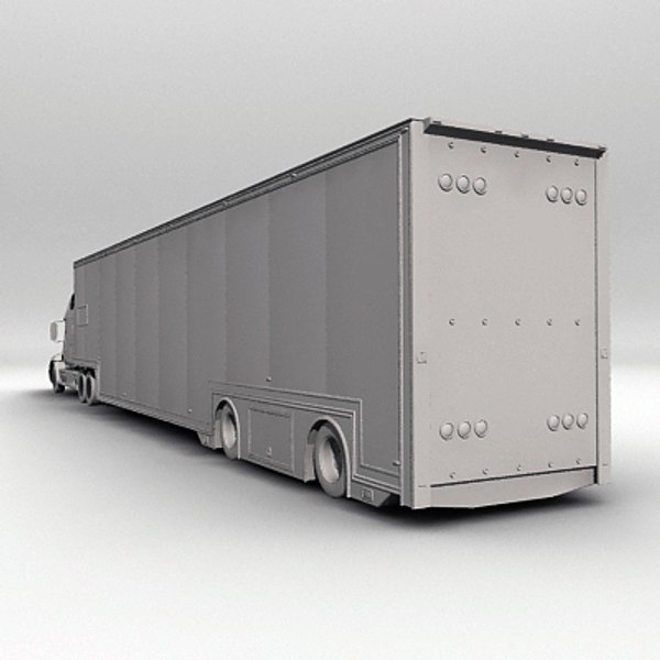 race car transporter 3d model