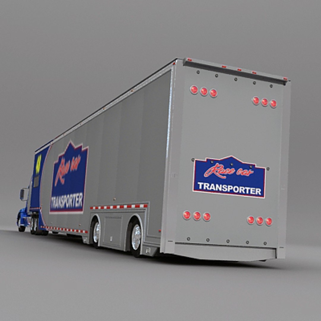 Race Car Transporter 3d Model