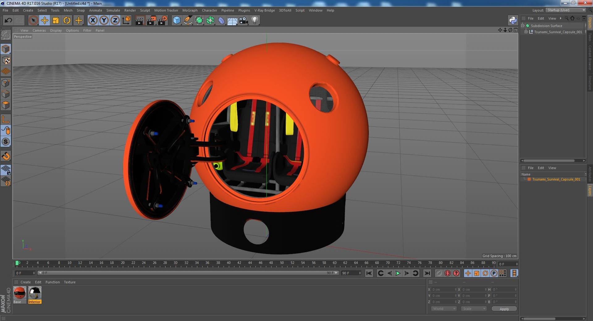 Tsunami Survival Capsule 3D Model - TurboSquid 1987145