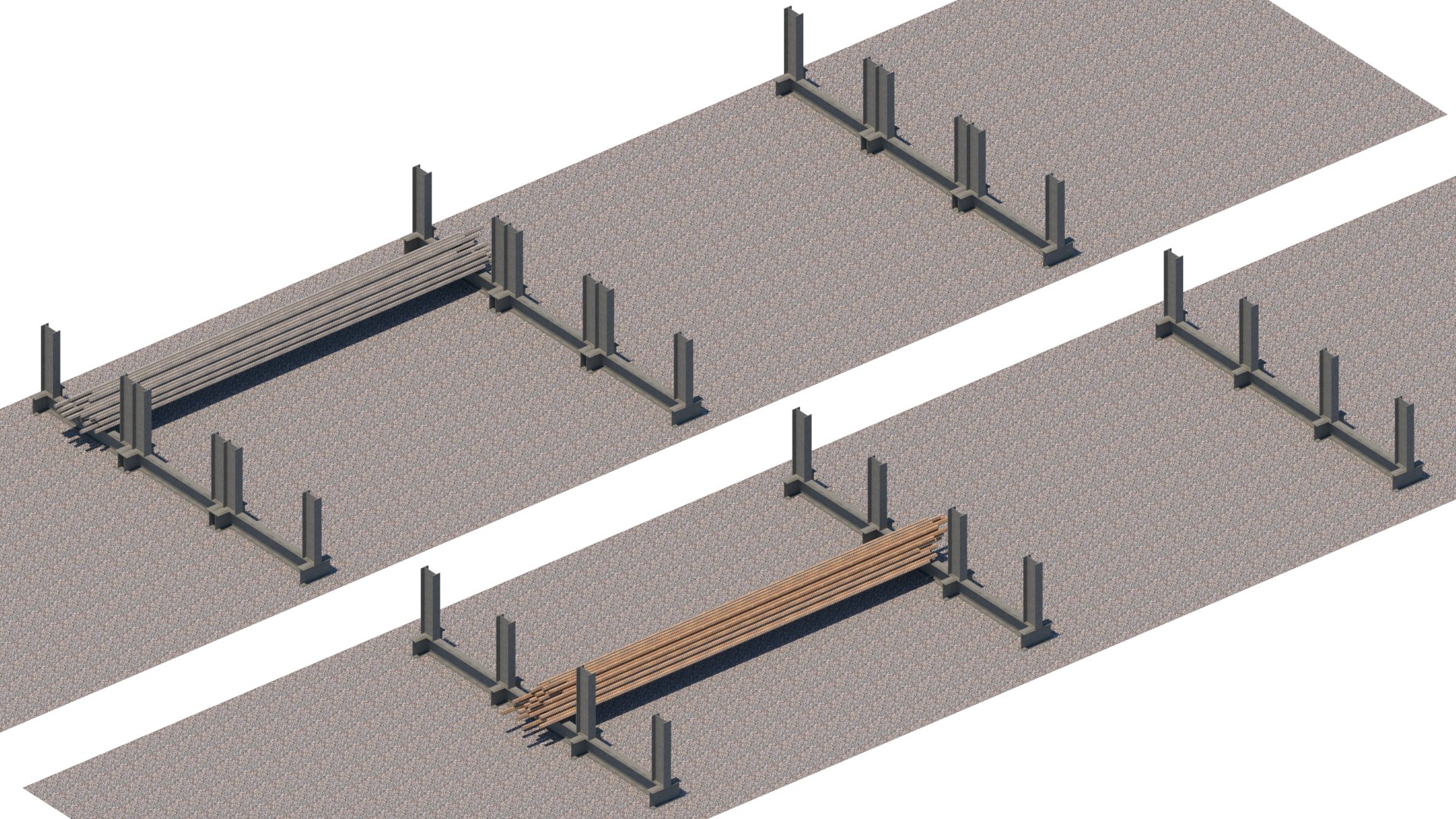 Rebar Stockyard For Construction Site 3D Model - TurboSquid 2107140