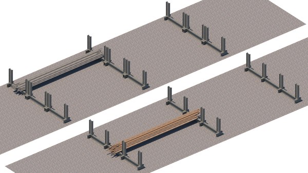 3D модель Склад арматуры для строительной площадки - TurboSquid 2107140