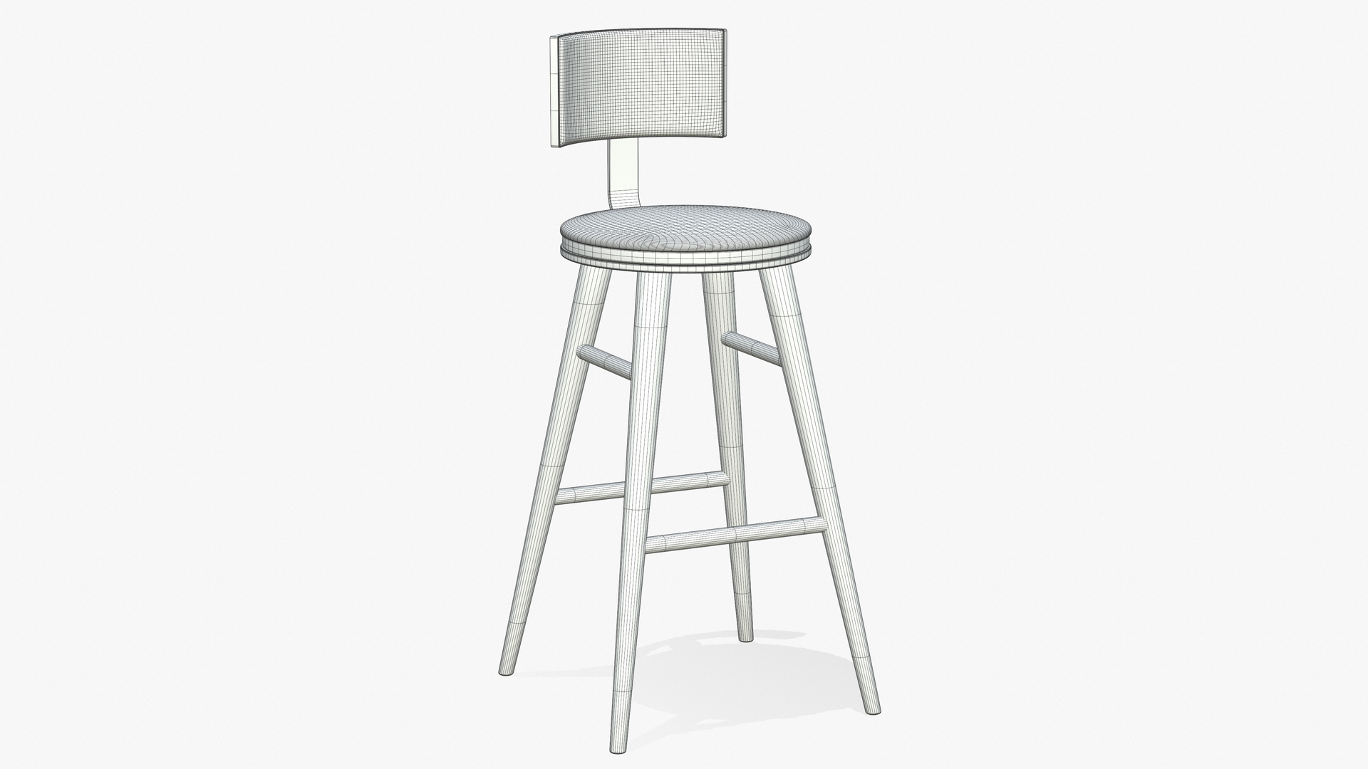 3D Stool Chair Wooden Modern - TurboSquid 1863683