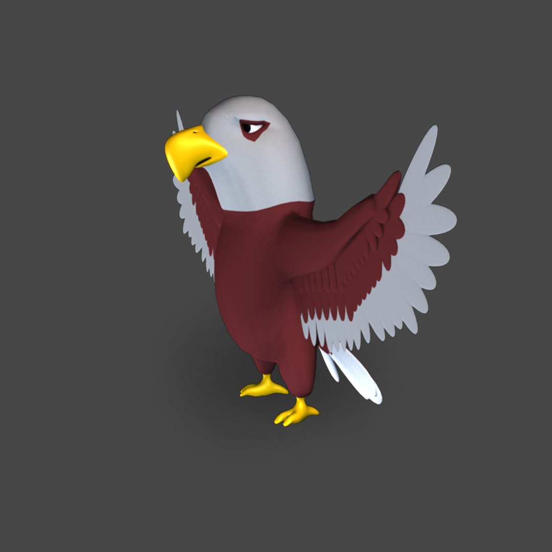 Cartoon Eagle 3D Model - TurboSquid 1254342