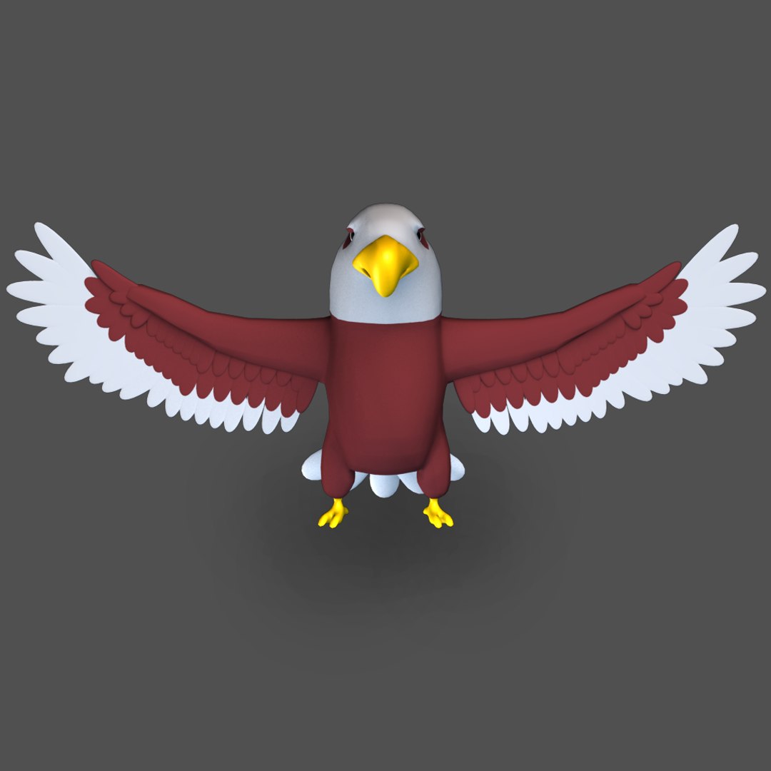 Cartoon Eagle 3D Model - TurboSquid 1254342