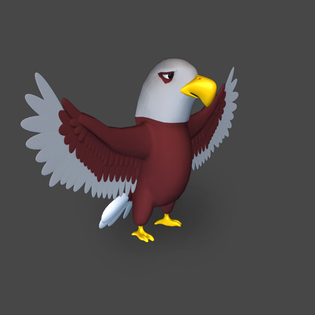 Cartoon Eagle 3D Model - TurboSquid 1254342