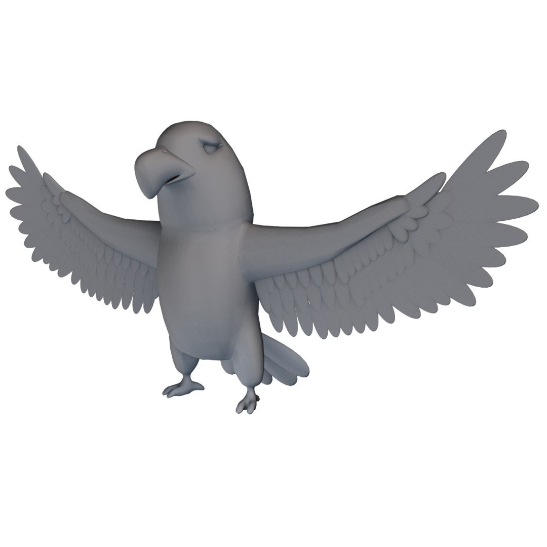 Cartoon Eagle 3D Model - TurboSquid 1254342