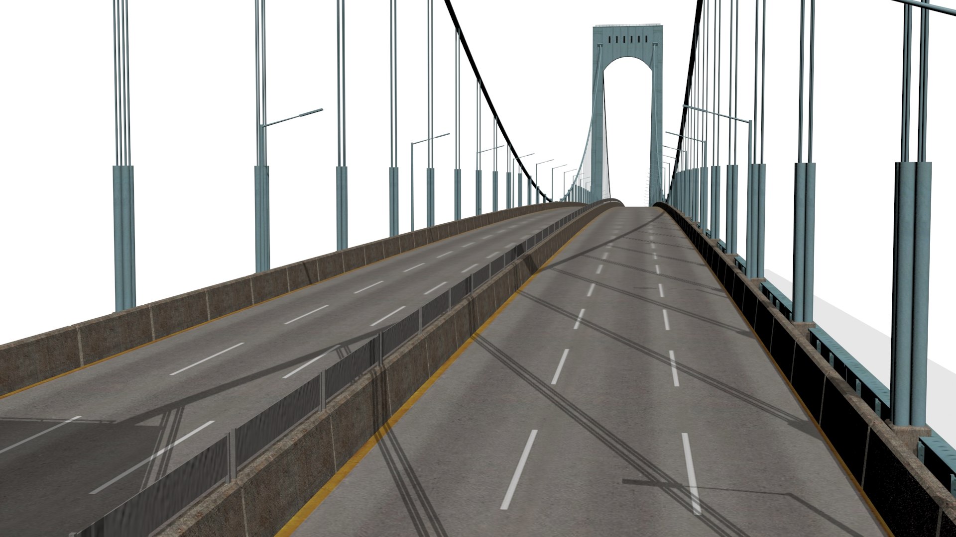 Whitestone Bridge Model - TurboSquid 1853281