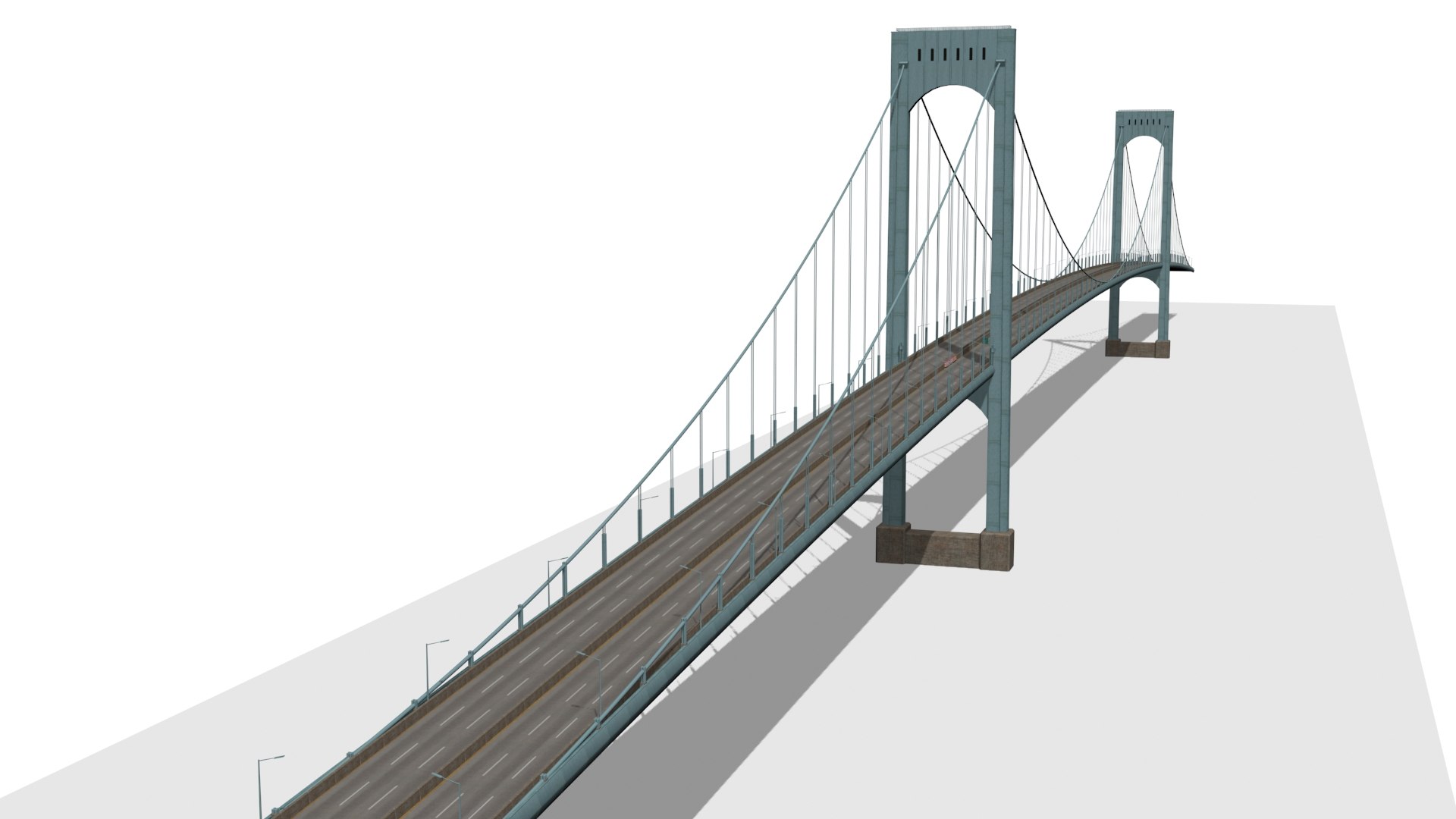Whitestone Bridge Model - TurboSquid 1853281