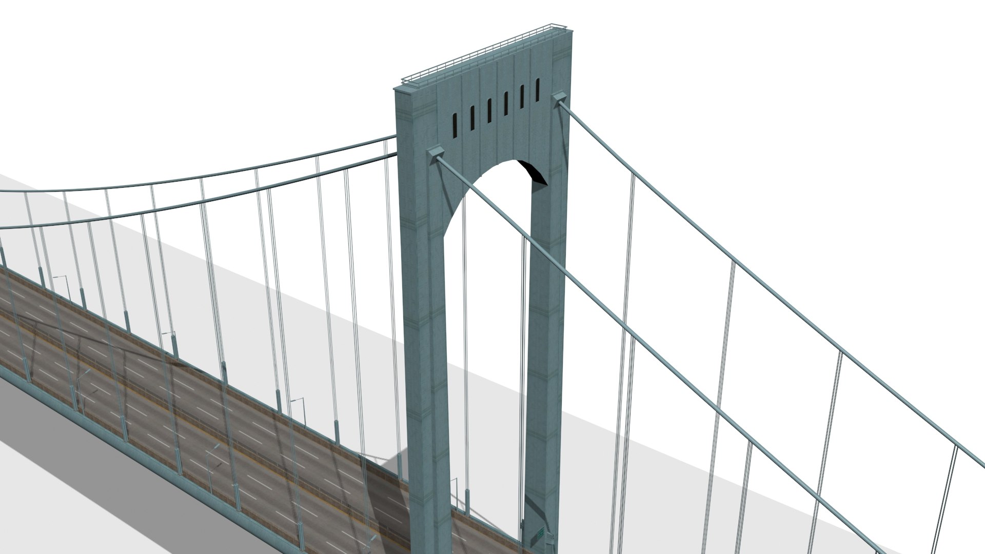 Whitestone Bridge Model - TurboSquid 1853281