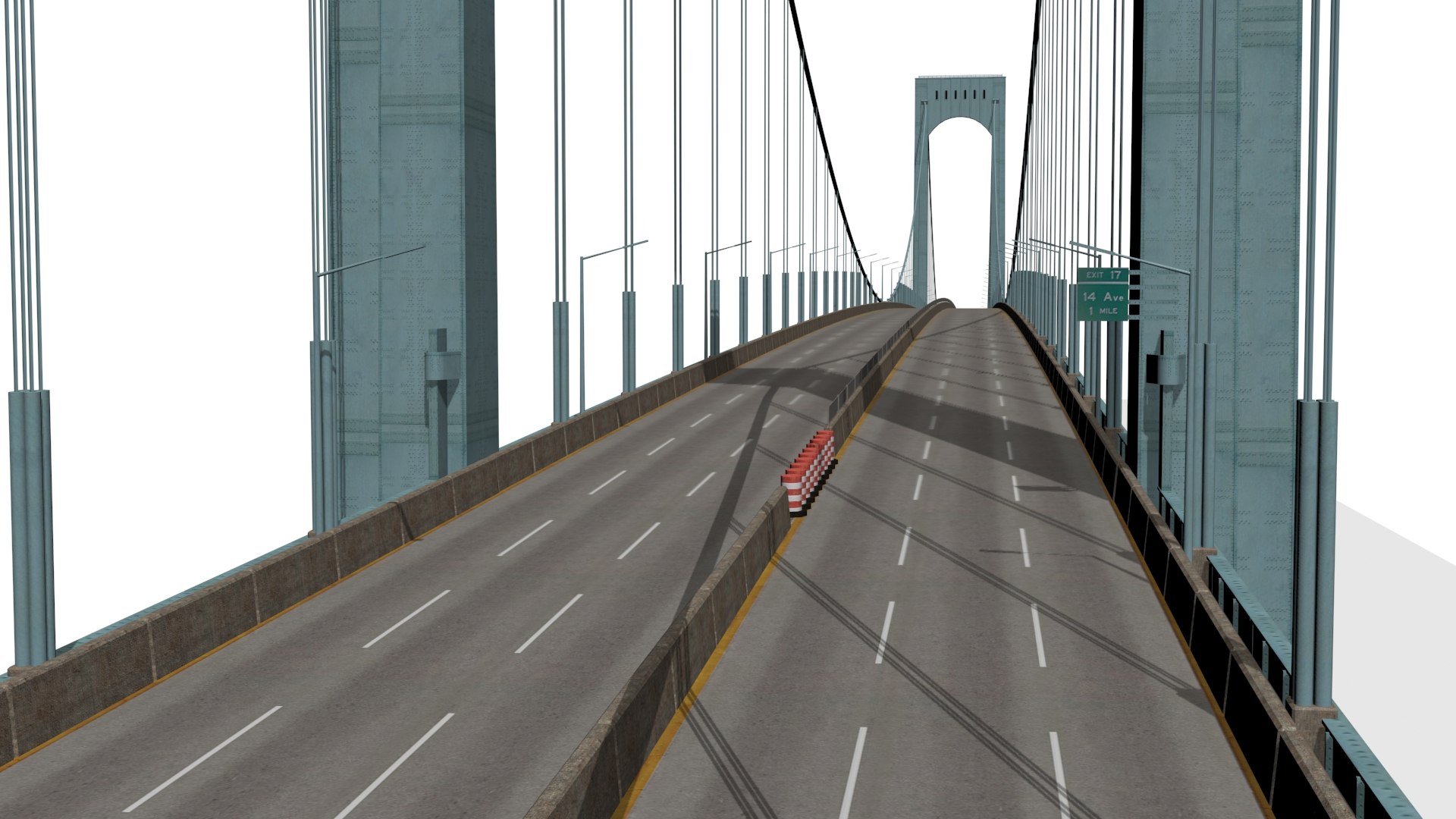 Whitestone Bridge Model - TurboSquid 1853281