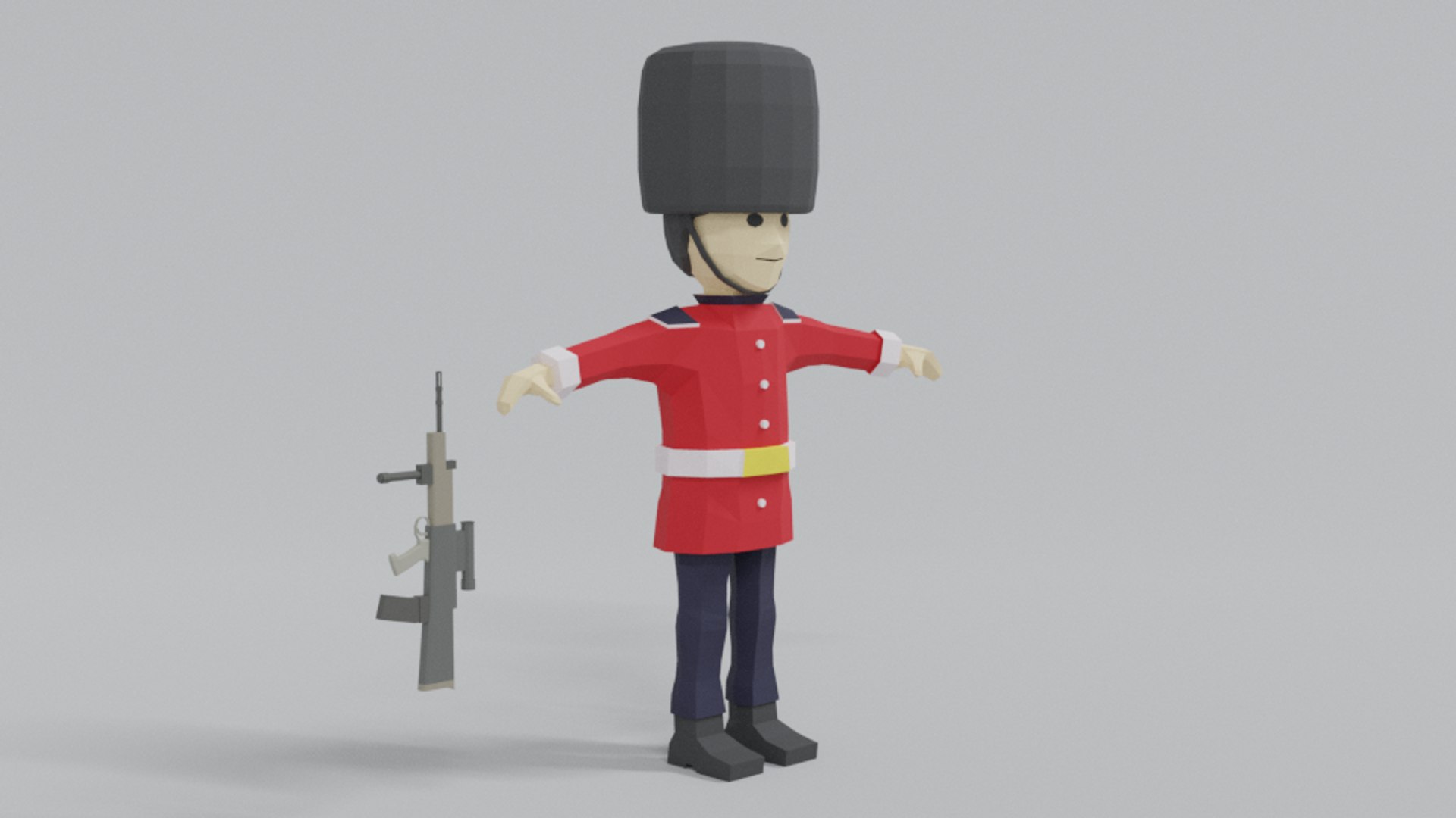 3D Queens Guard Character - TurboSquid 1578705
