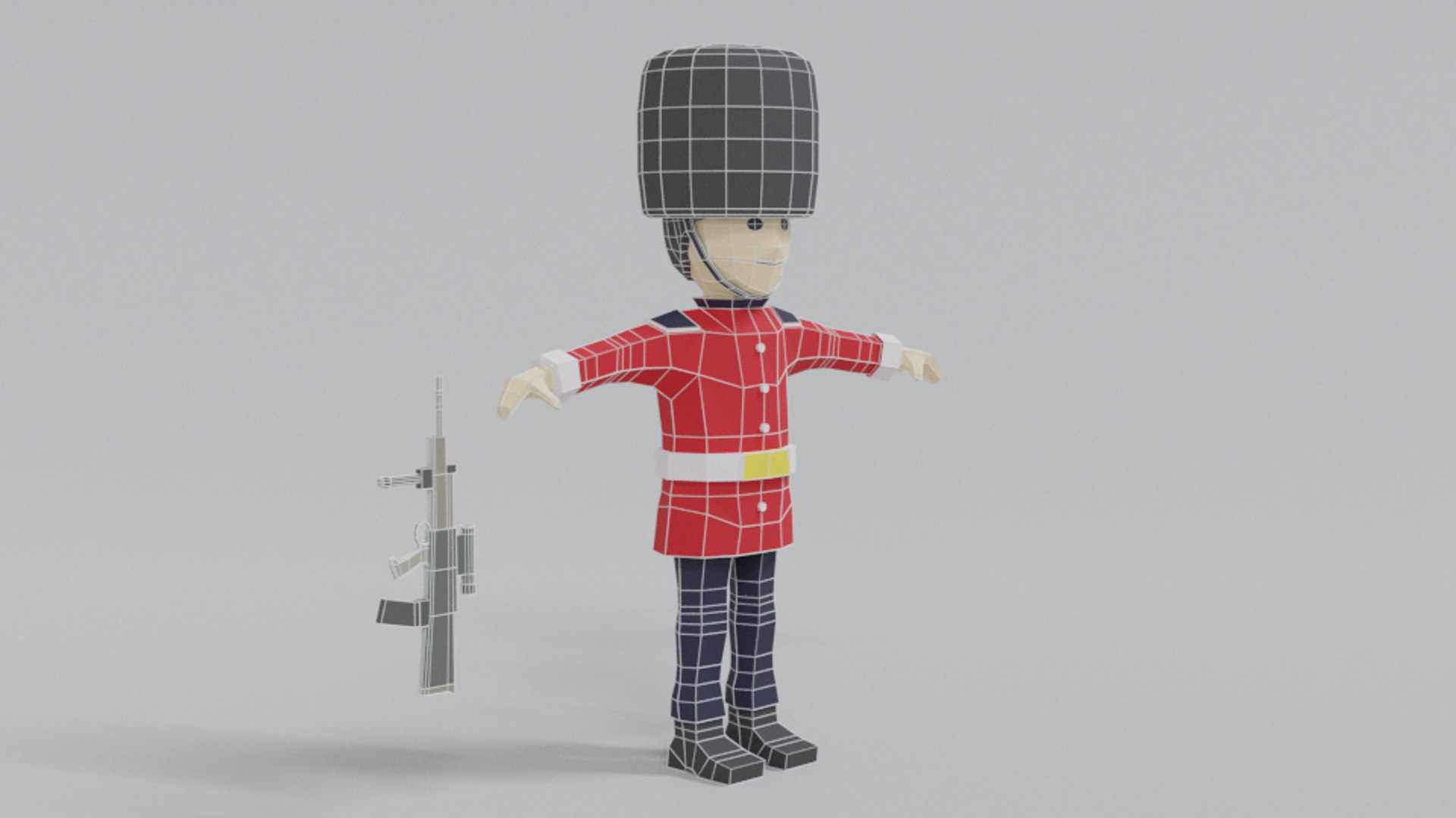 3D Queens Guard Character - TurboSquid 1578705