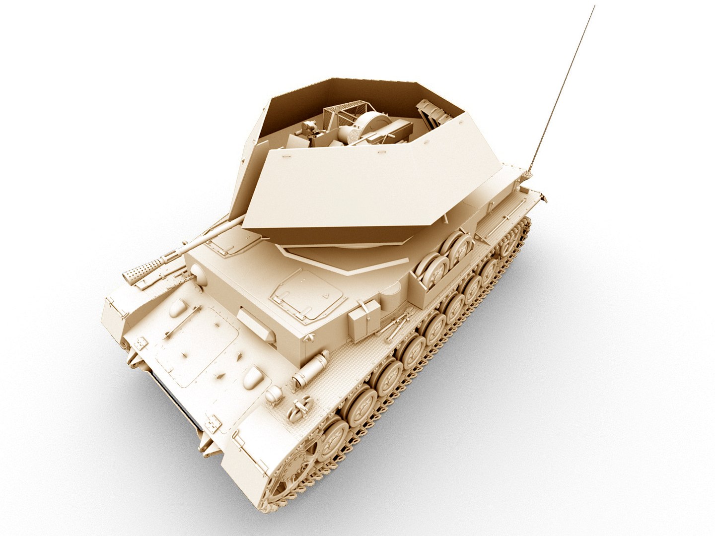 3D Ostwind Panzer Tank Flakpanzer - TurboSquid 1698935