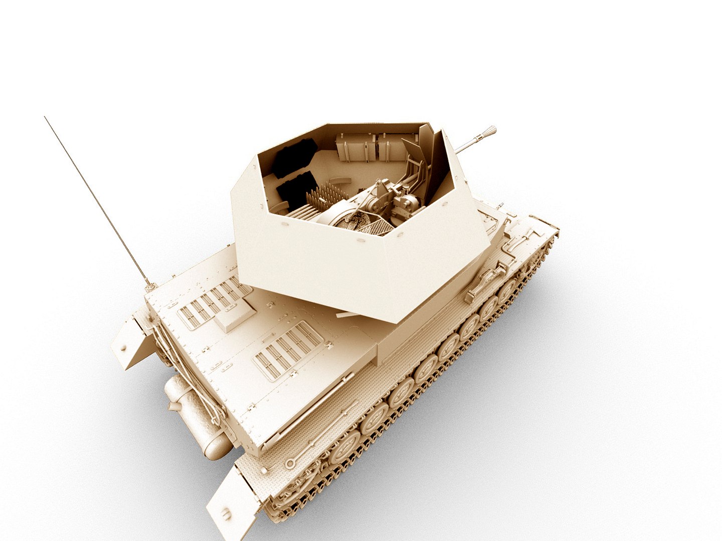 3D Ostwind Panzer Tank Flakpanzer - TurboSquid 1698935