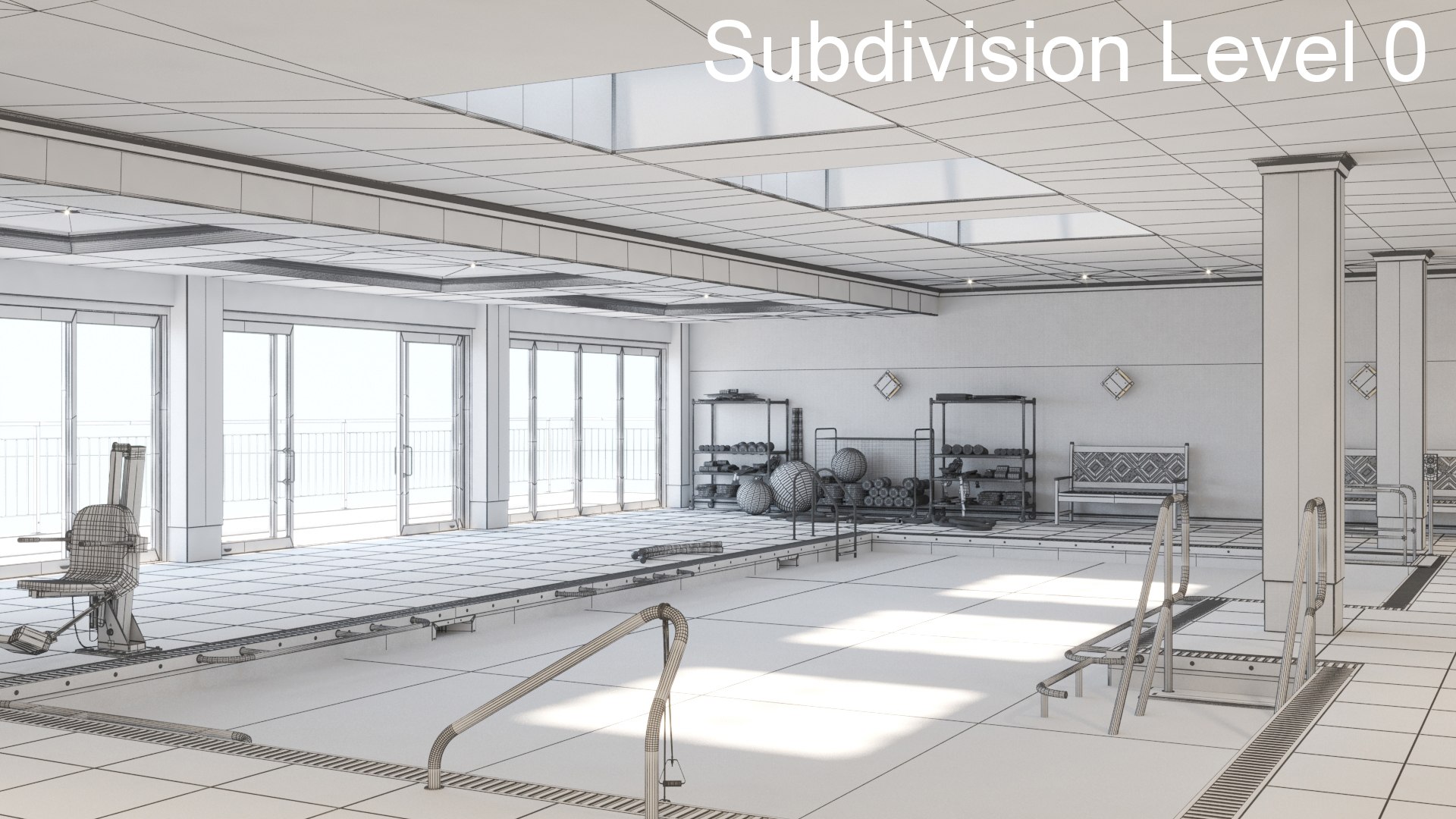 Rehabilitation Therapy Pool 3D Model - TurboSquid 1843635