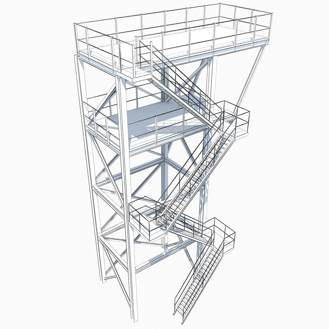 3d industrial towers model