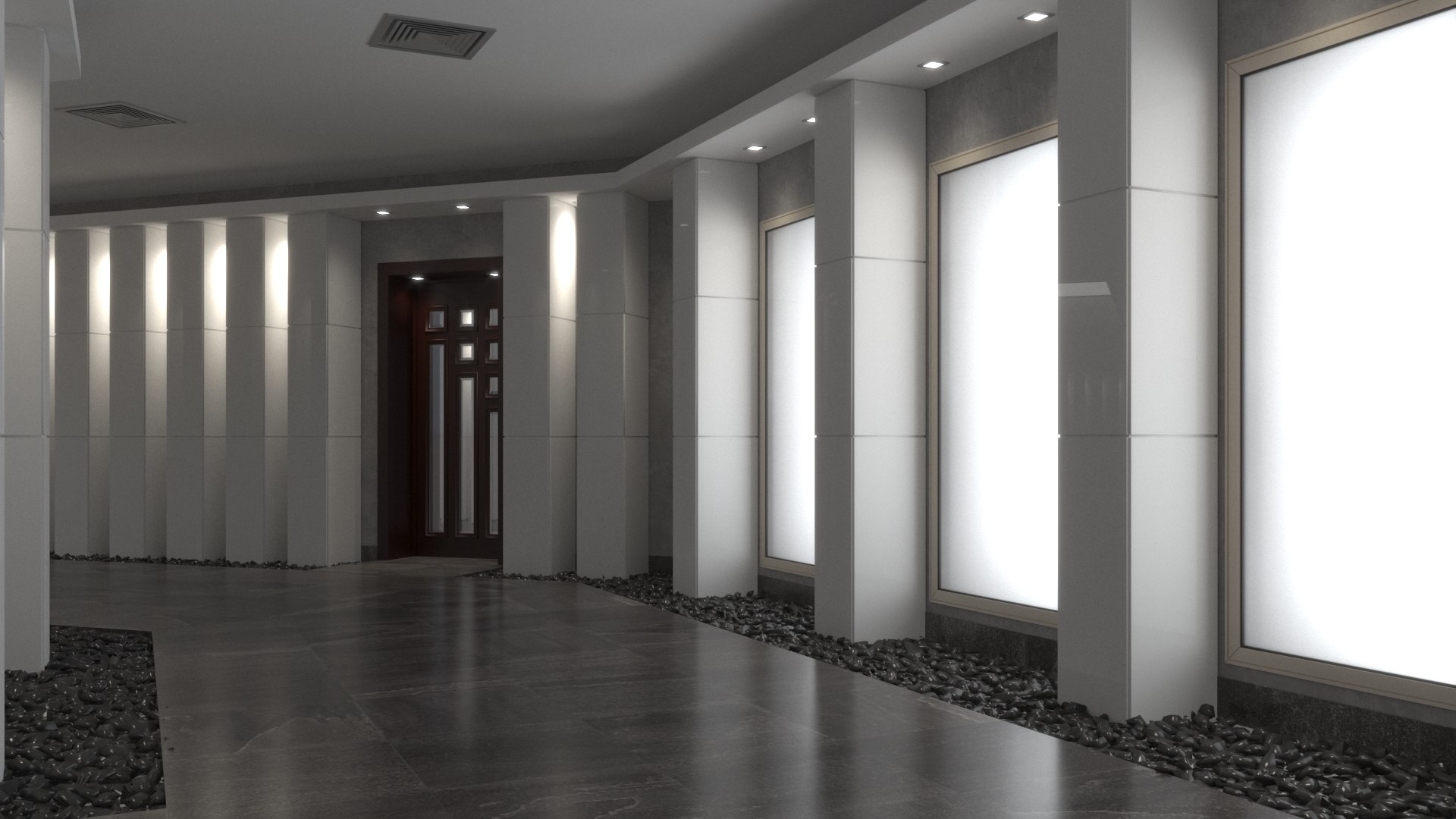 3D Hallway Scene - TurboSquid 2007741