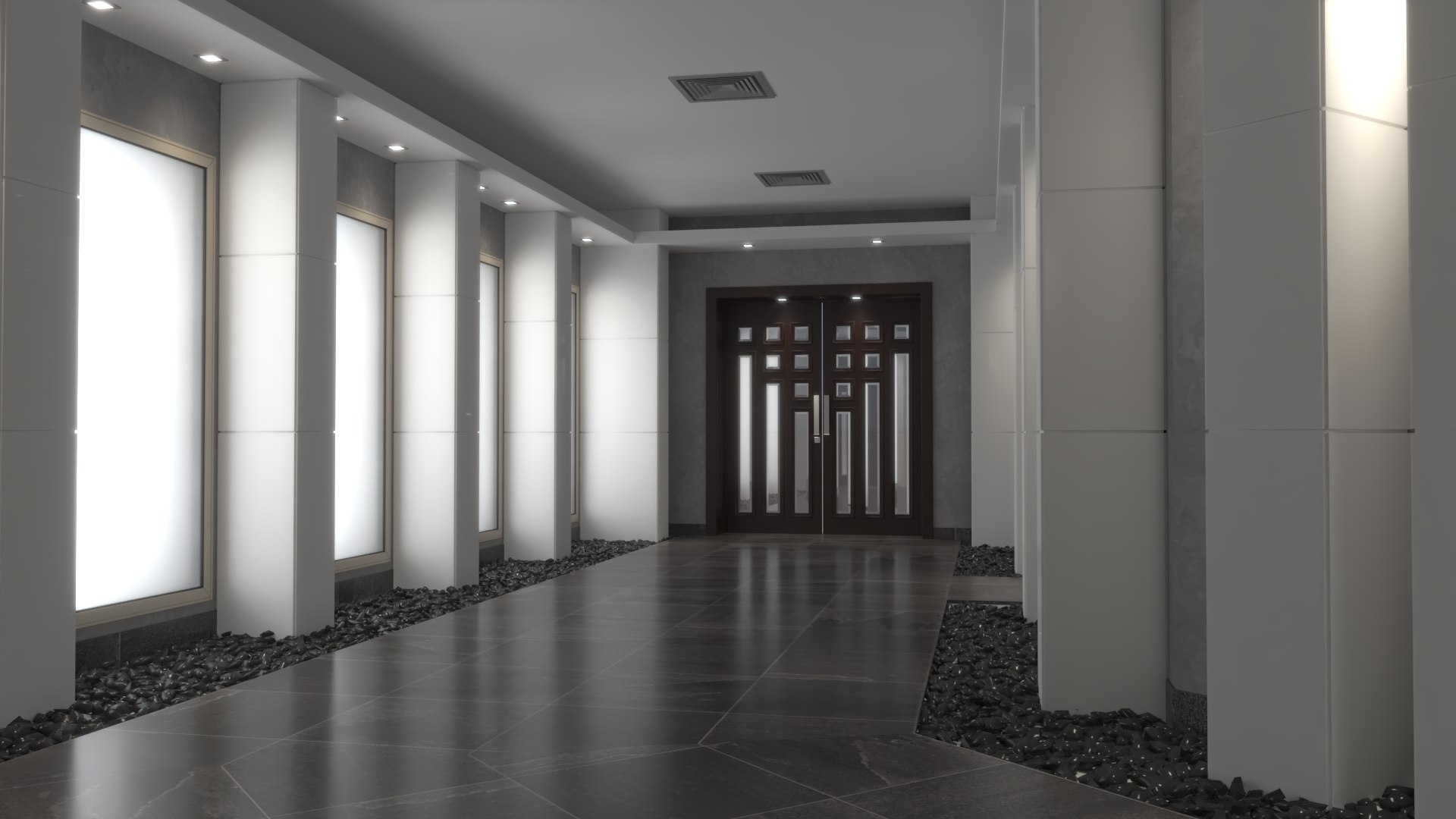 3D Hallway Scene - TurboSquid 2007741