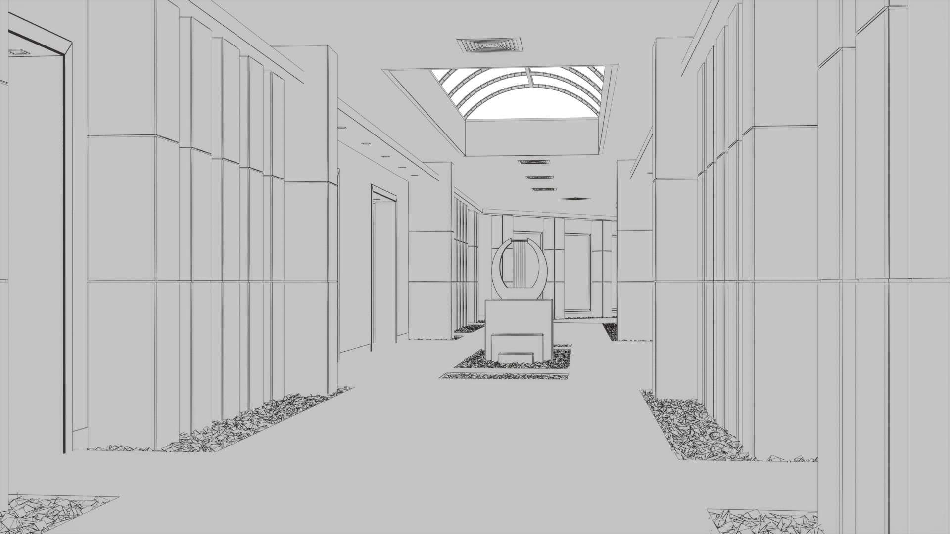 3D Hallway Scene - TurboSquid 2007741