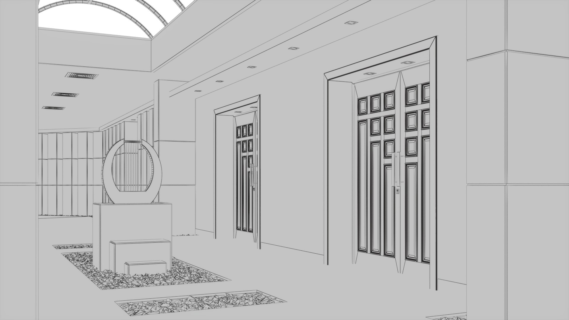 3D Hallway Scene - TurboSquid 2007741