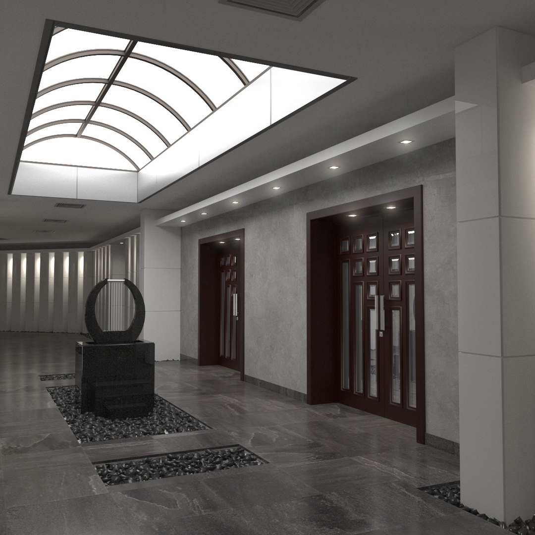 3D Hallway Scene - TurboSquid 2007741