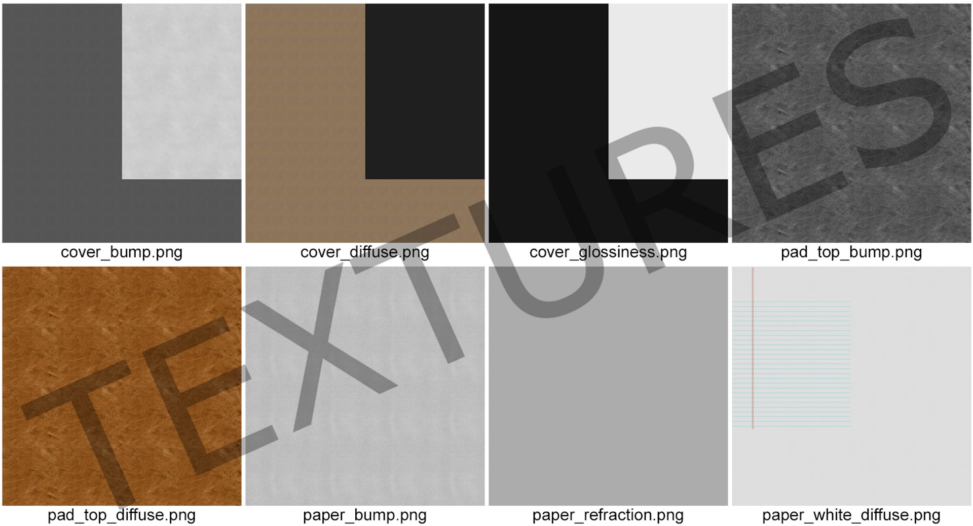 3D Writing Pad Model - TurboSquid 1259892