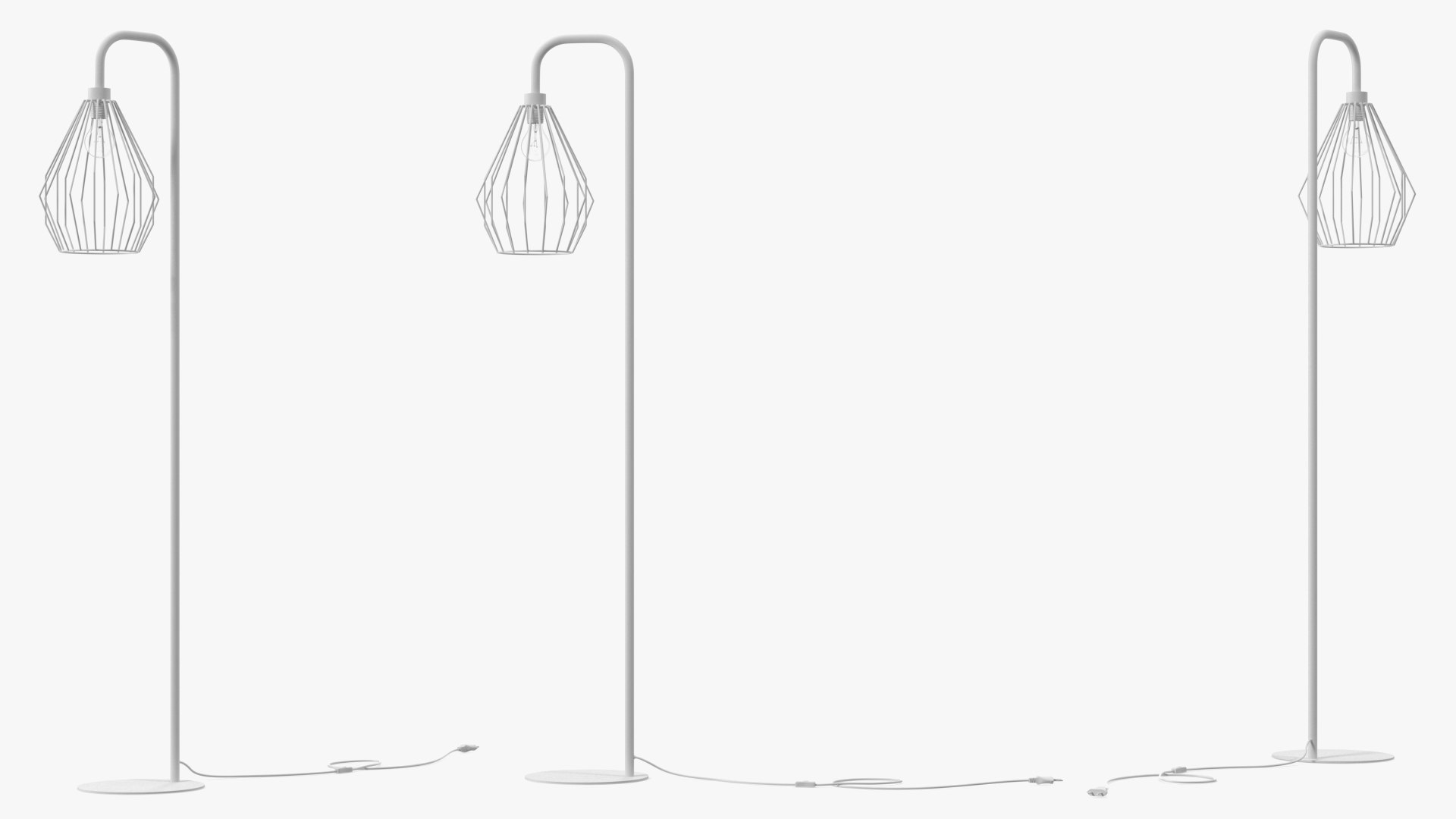 Geometric Standing Lamp White 3D Model - TurboSquid 2071210