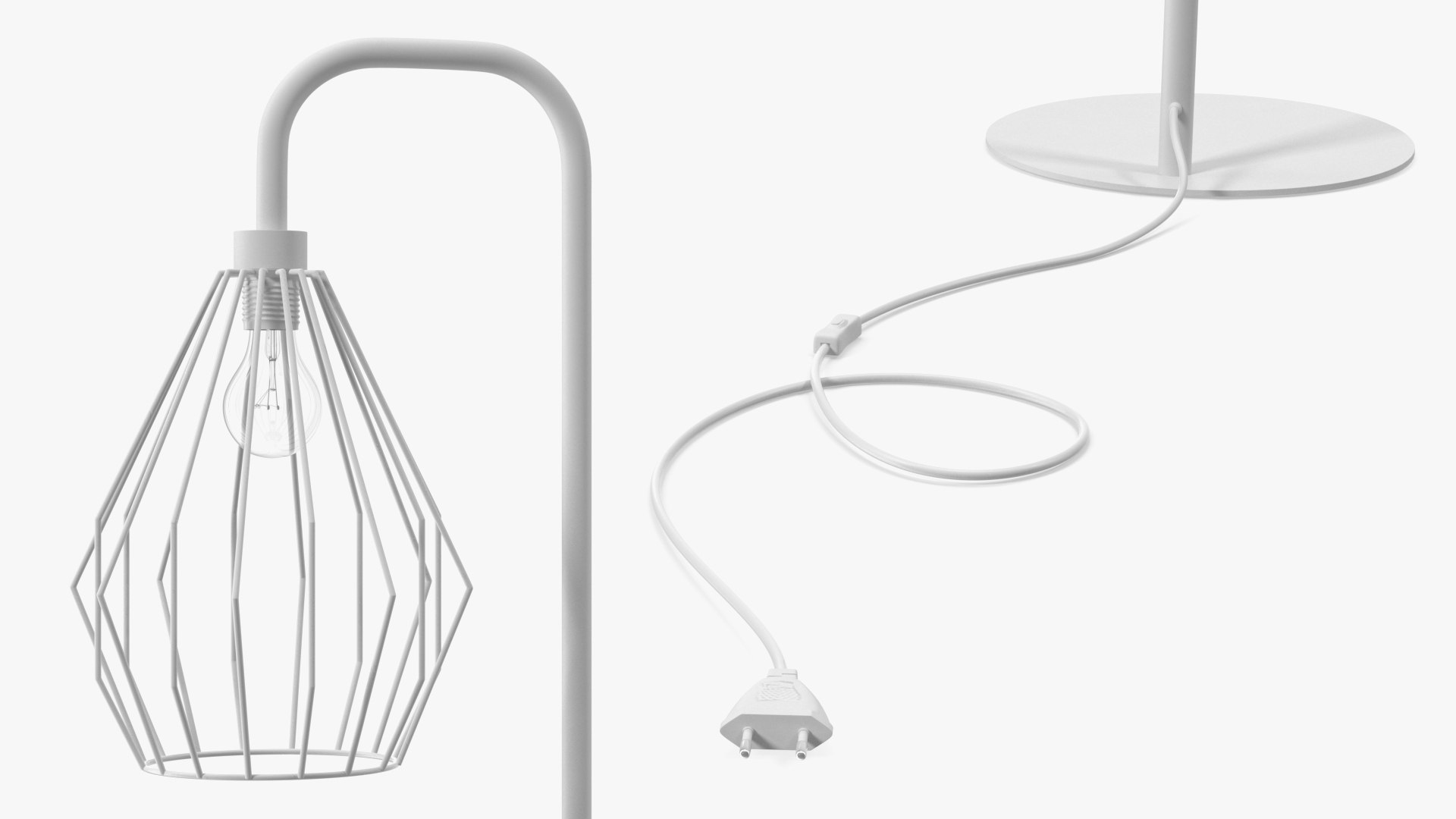 Geometric Standing Lamp White 3D Model - TurboSquid 2071210
