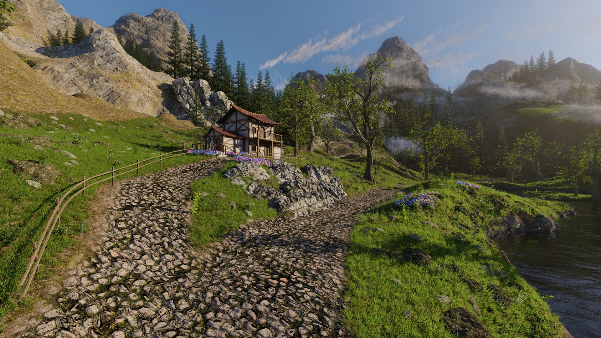 Medieval Village Scene 3D Model - TurboSquid 1983341
