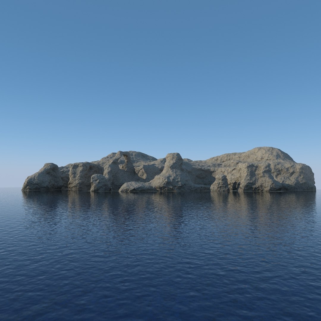 3d model of cliff rock landscape