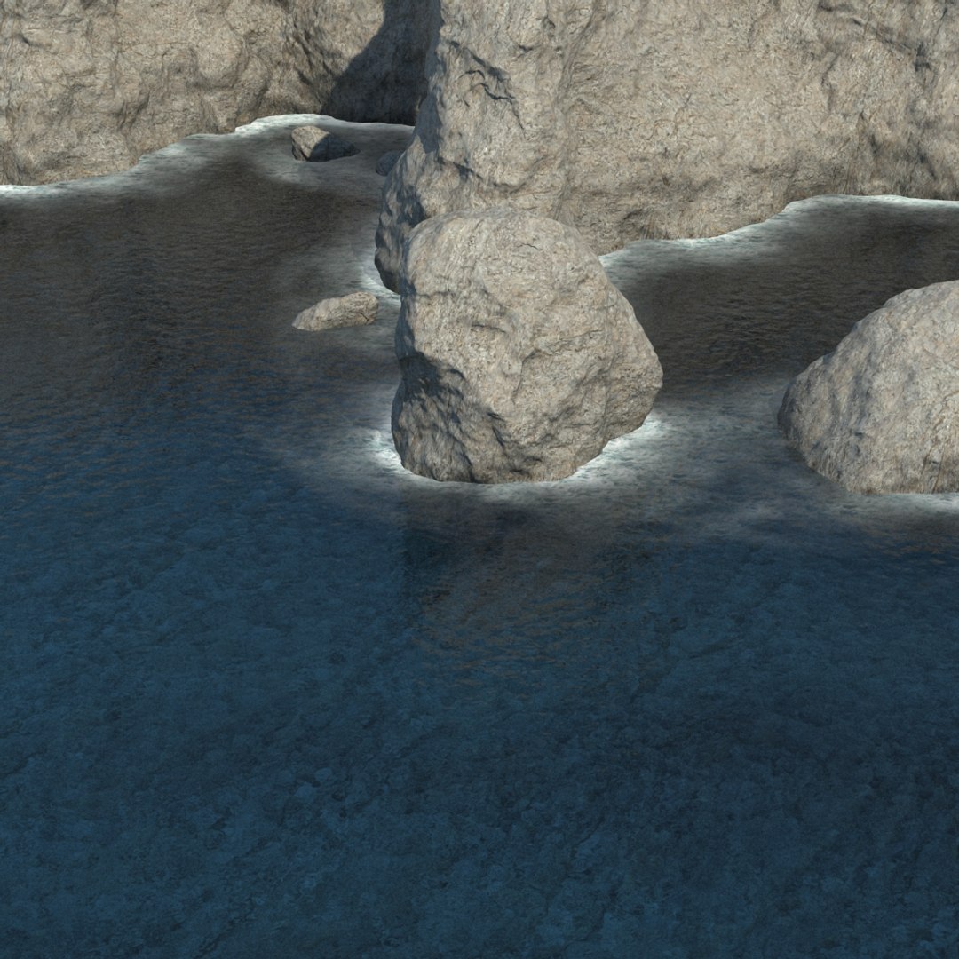 3d model of cliff rock landscape