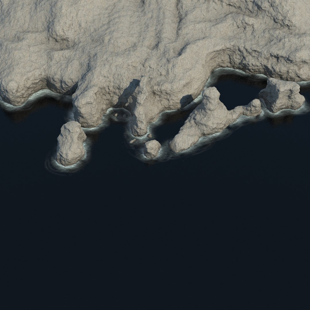 3d model of cliff rock landscape