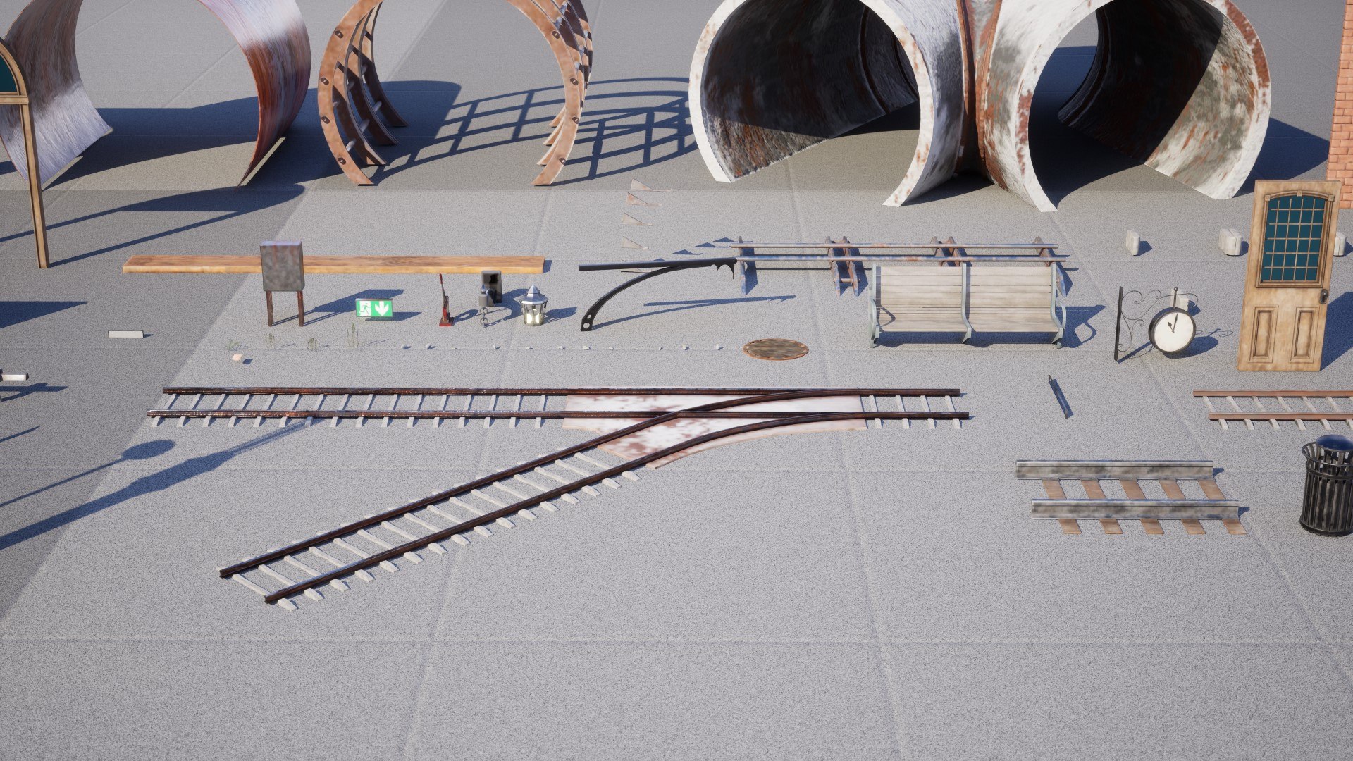 Train Station 61 Assets 3D Model - TurboSquid 2196380