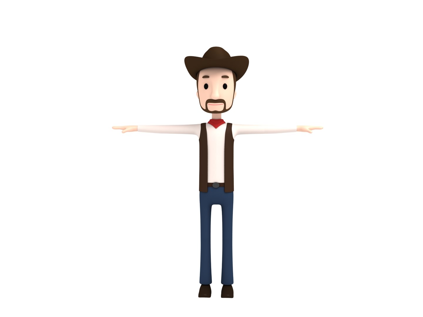 Cowboy Character Cartoon 3D Model - TurboSquid 1340316